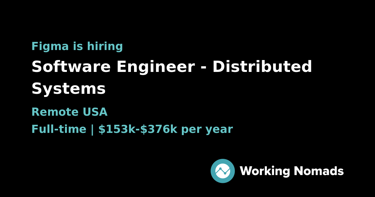 Software Engineer - Distributed Systems at Figma | Working Nomads